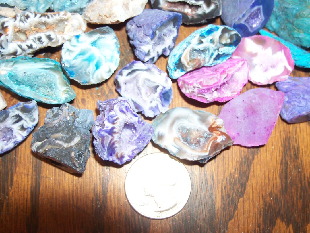 Polished Agate Oco Geode Mostly Dyed - Etsy