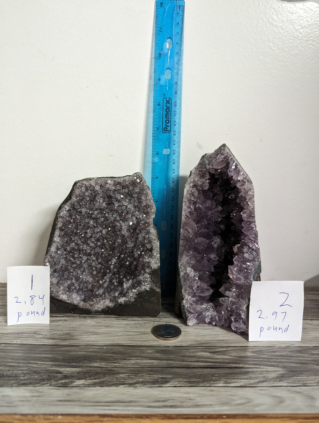 Large Amethyst Geode Crystal. Each One Has a Cut Base and Stands on Its ...