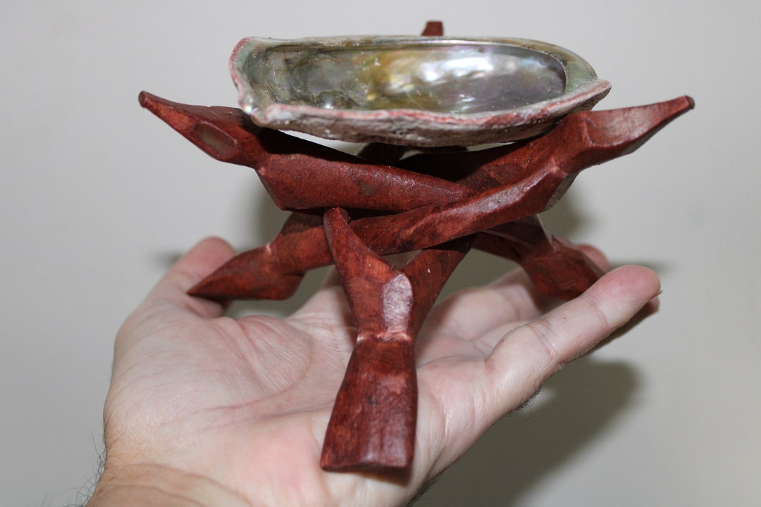6 Inch Wood Stand for Abalone Shells, Gemstones, or Other Items ...