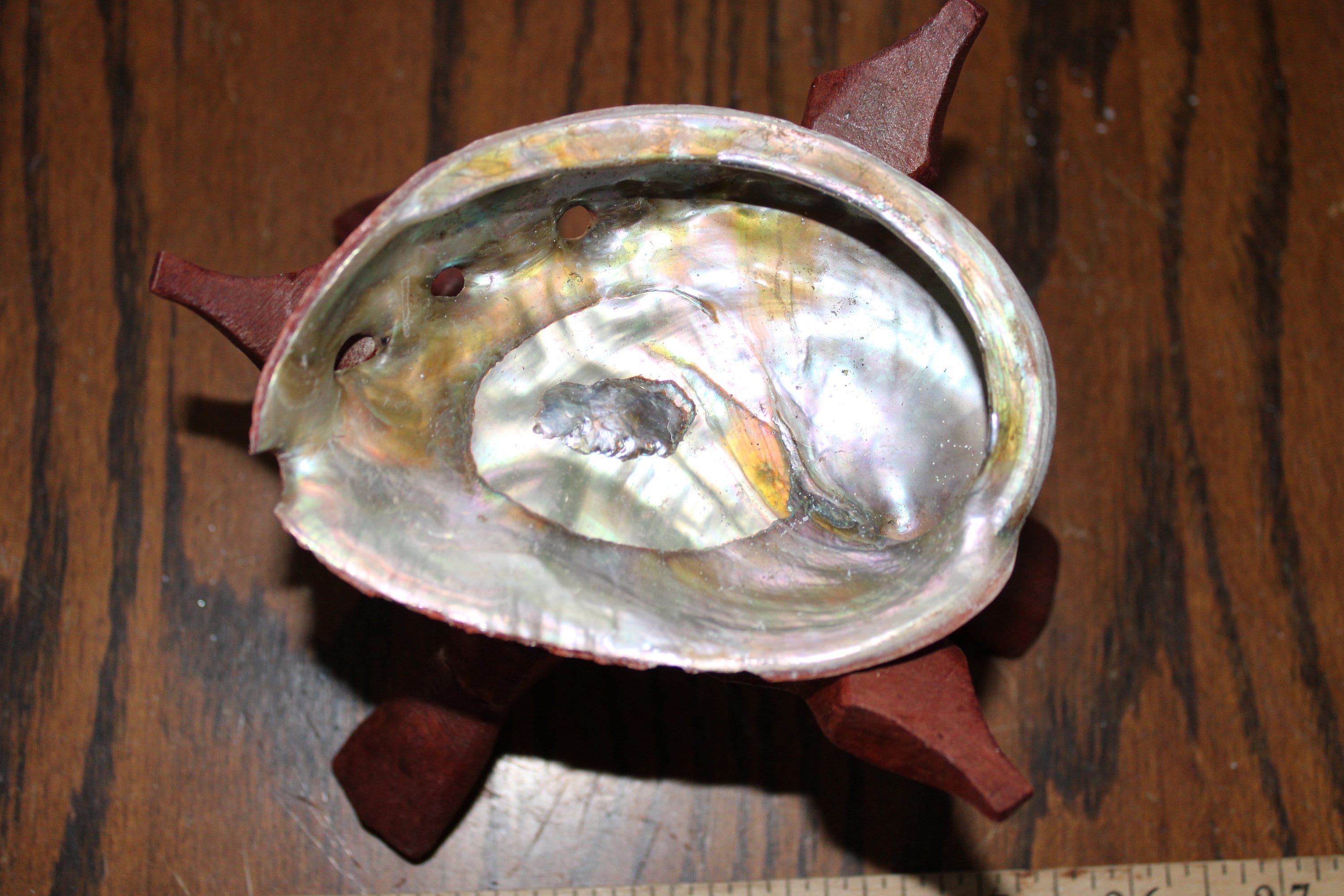 6 Inch Wood Stand for Abalone Shells Gemstones or Other | Etsy