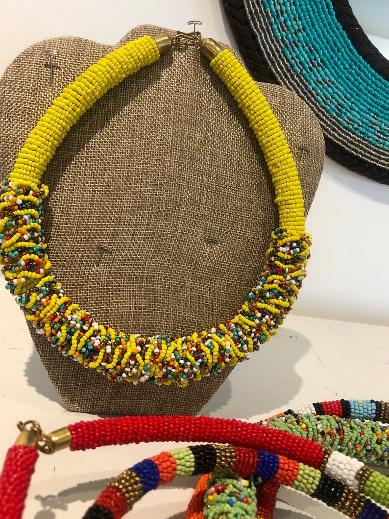 Handmade Beaded Necklace - Etsy