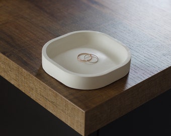 Jewelry Dish Tray, Concrete Bowl Dish, Ring Holder, Trinket Tray Dish ...