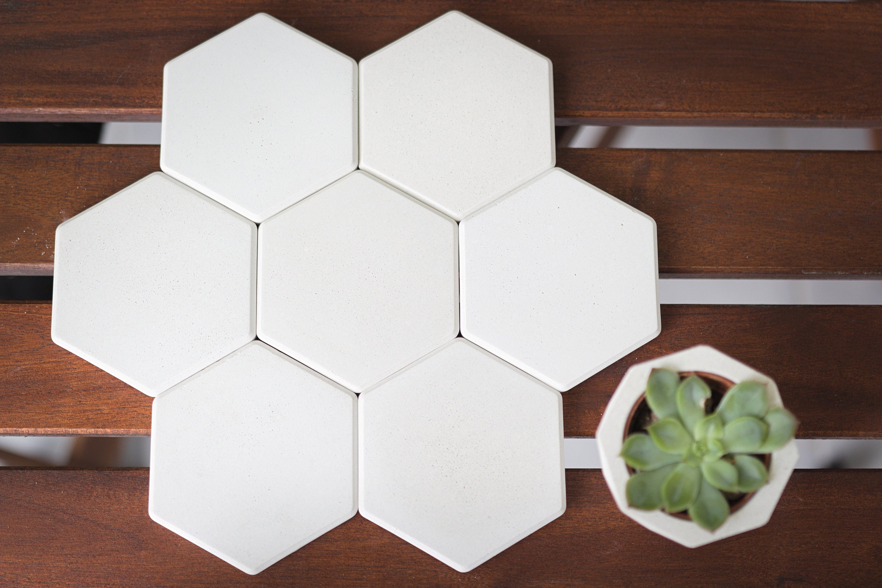 Concrete Coasters / Hexagon Coasters Set | Etsy