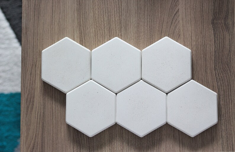 Concrete Coasters / Hexagon Coasters Set | Etsy