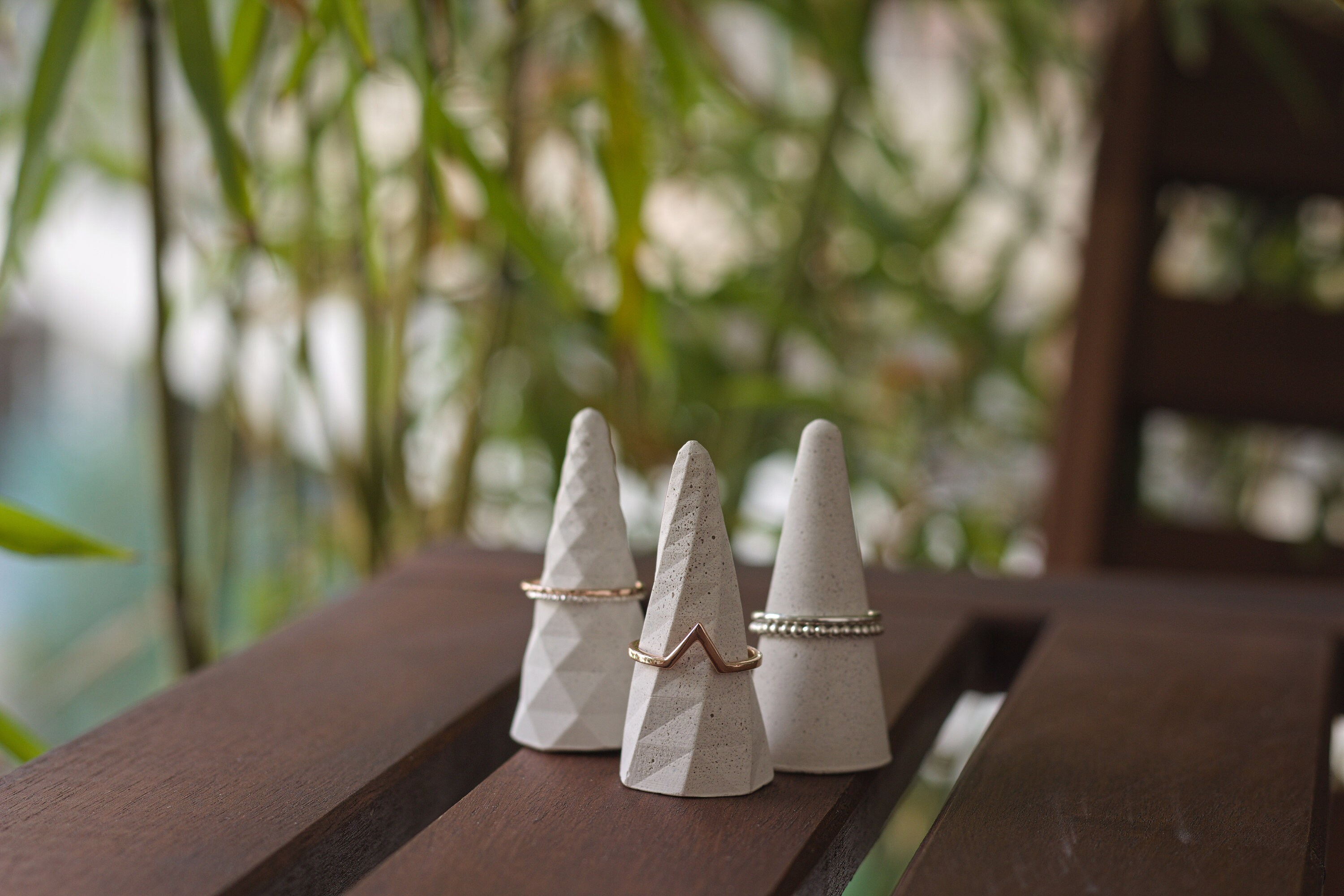 Set of 3 Ring Holder / Concrete Ring Storage | Etsy