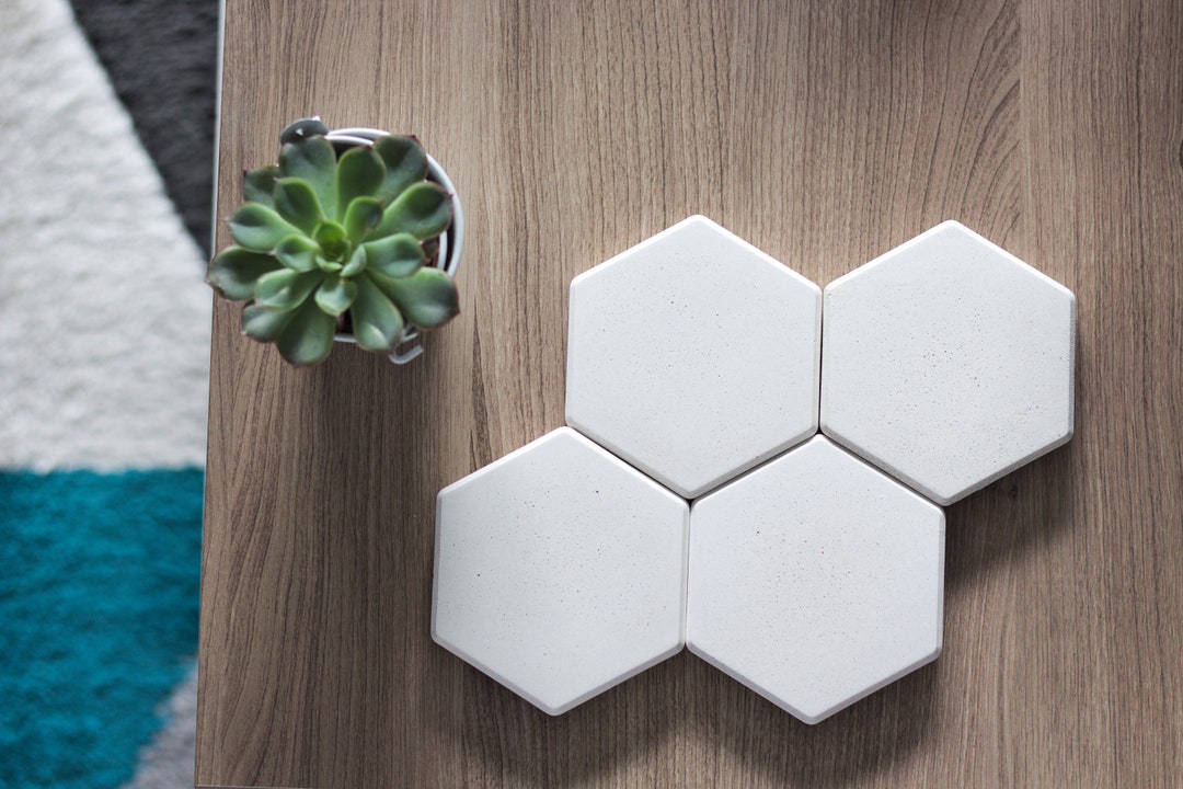Concrete Coasters / Hexagon Coasters Set - Etsy
