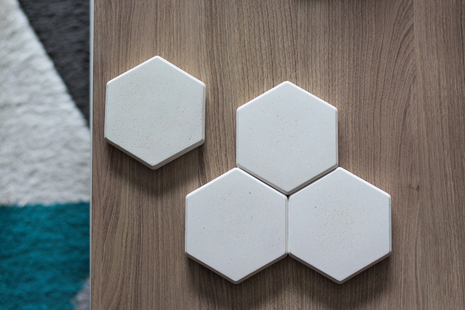 Concrete Coasters / Hexagon Coasters Set | Etsy