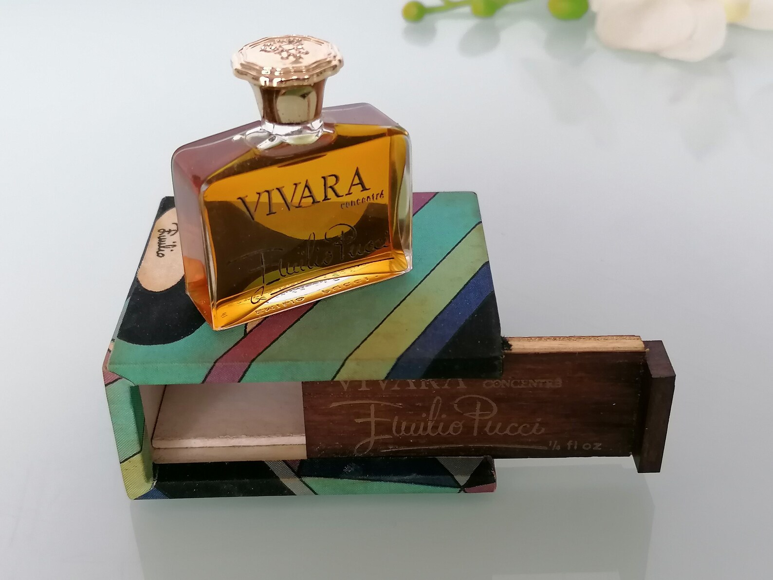 Emilio Pucci Vivara 1968 Perfume Concentre 1/4 Fl.oz Wooden - Etsy