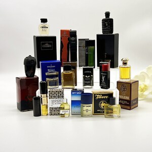 Lot of 14 Miniature Perfume , Vintage Men's Fragrance , Perfume Sampels ...