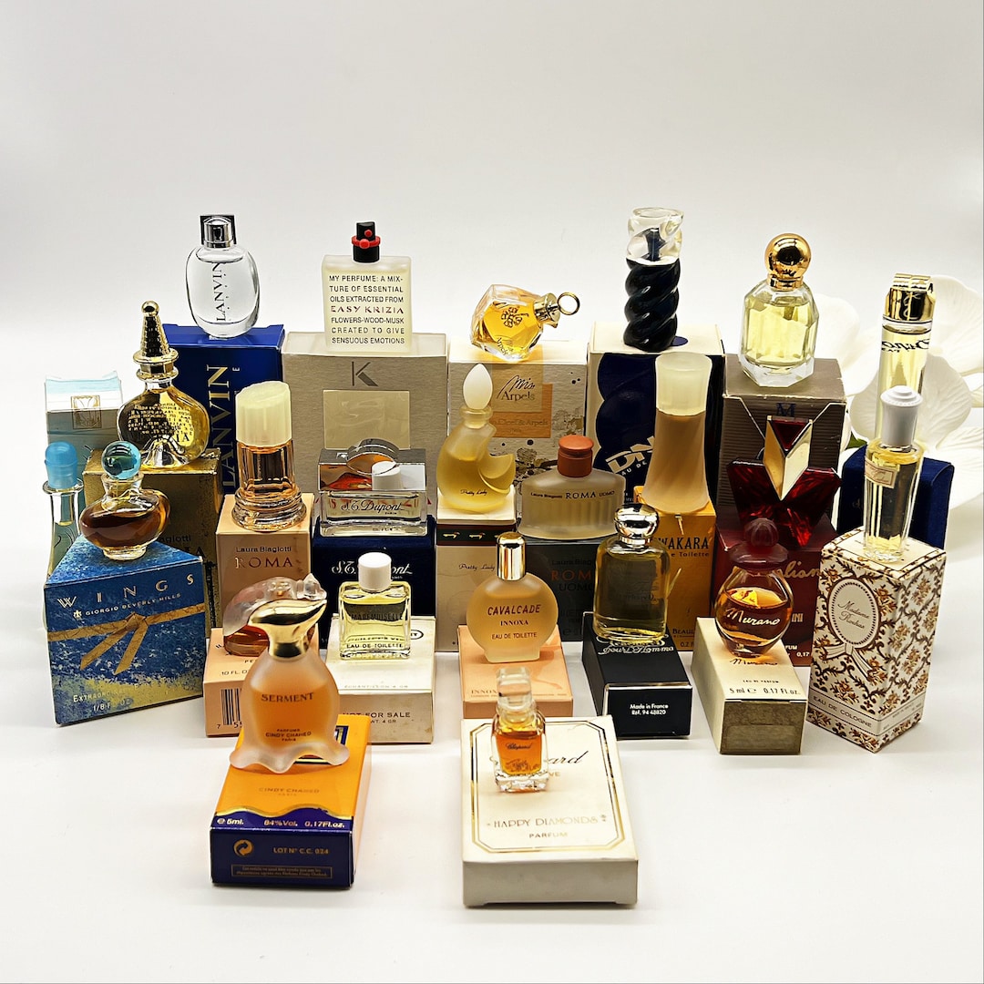 Lot of 23 Miniature Perfume Bottles, Vintage Fragrance 80s, 90s ...