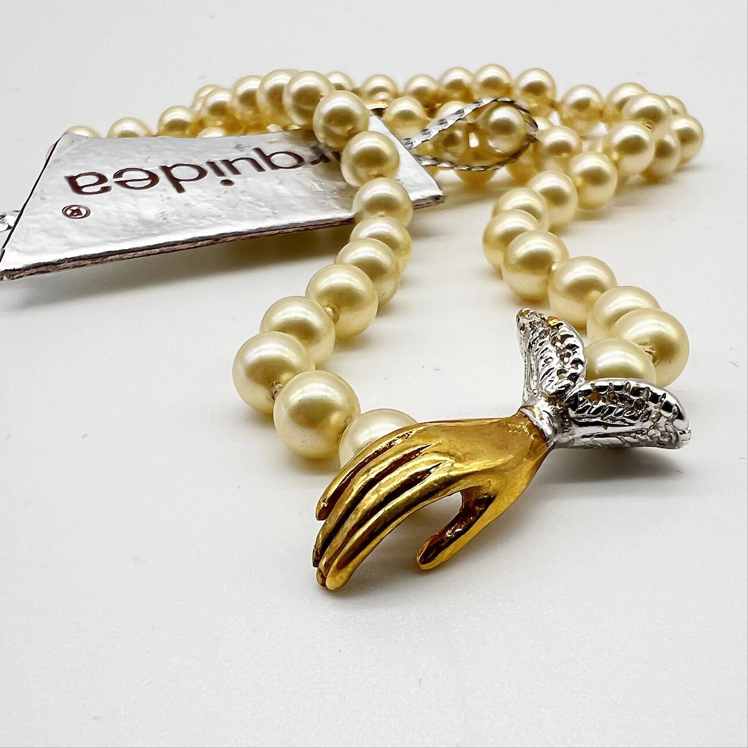 Majorica Pearl Necklace ''orquidea'' , Gold Plated Silver Pendant ...