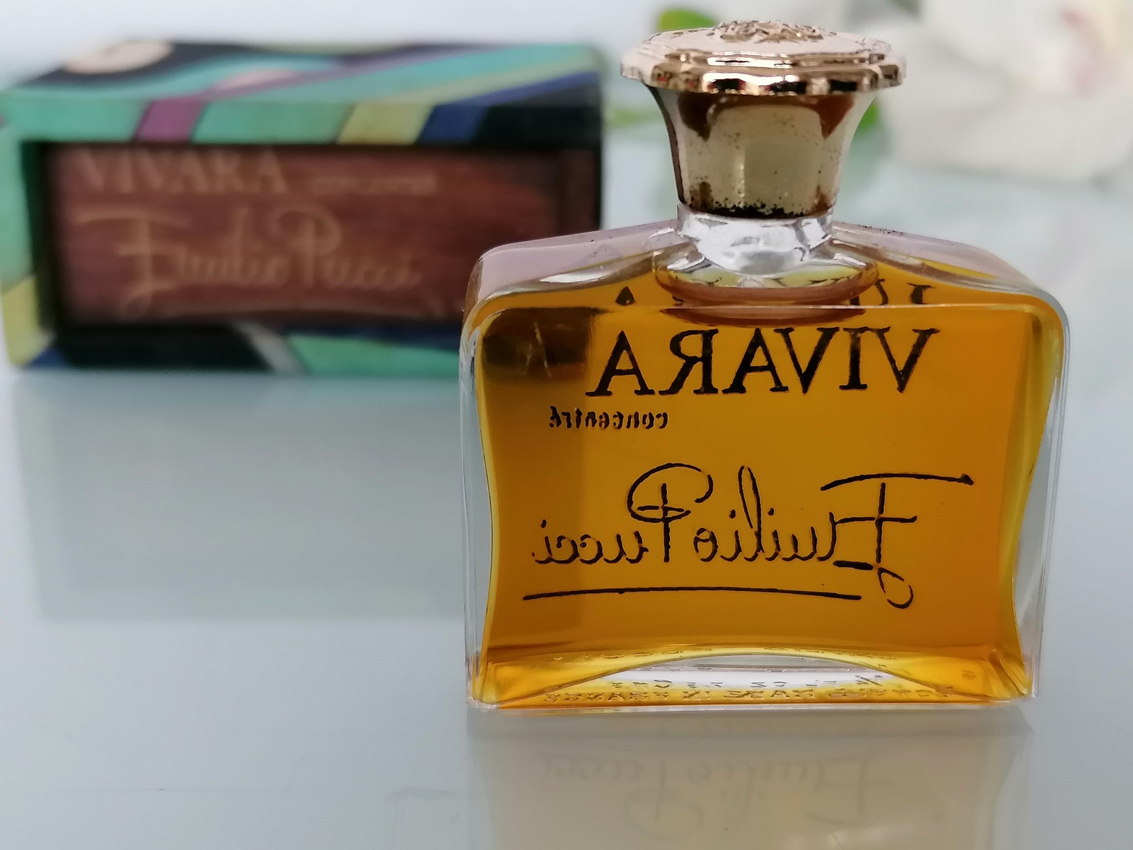 Emilio Pucci Vivara 1968 Perfume Concentre 1/4 Fl.oz Wooden | Etsy