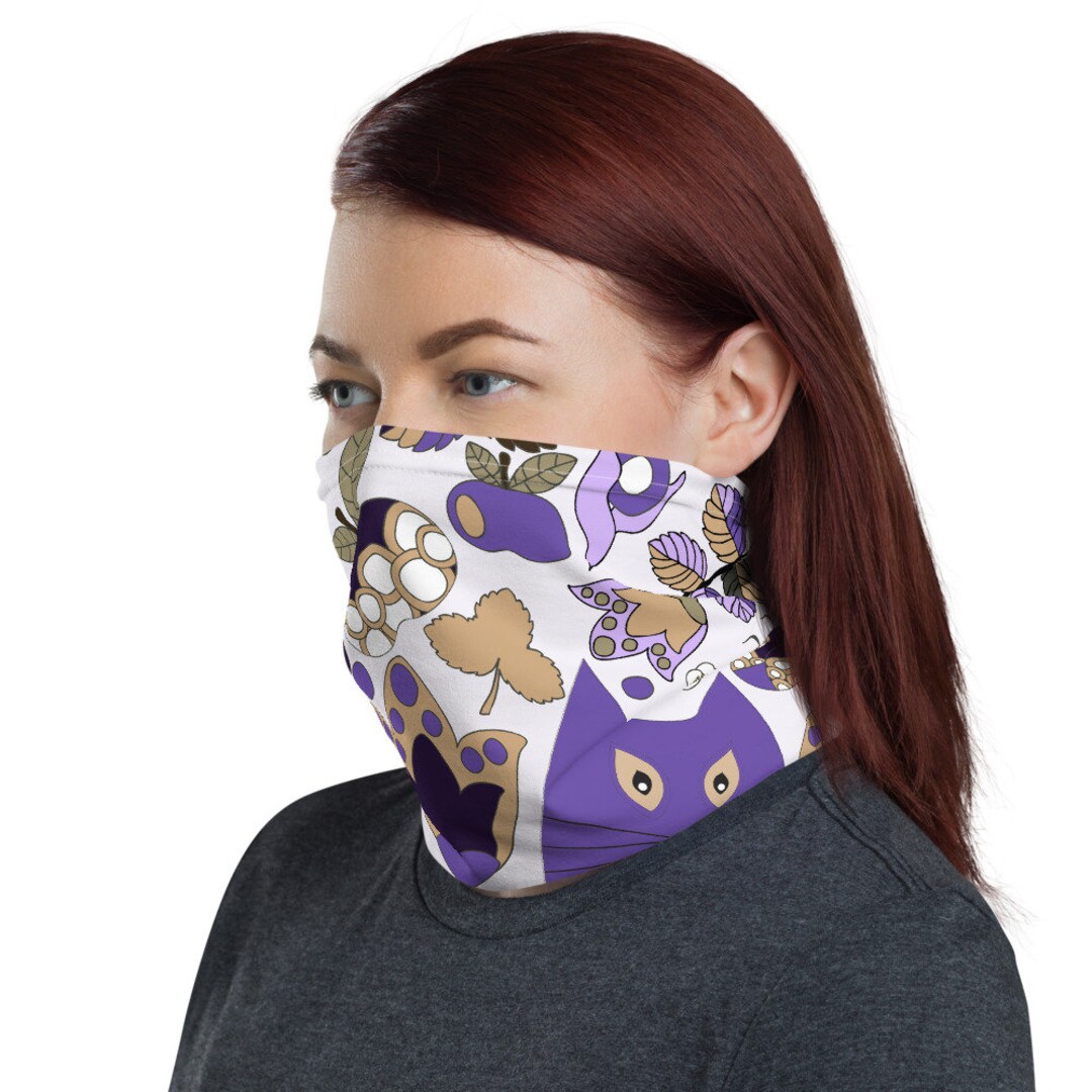 Cartoon Cute Cat Face Mask Women Mask Colored Masks Neck - Etsy