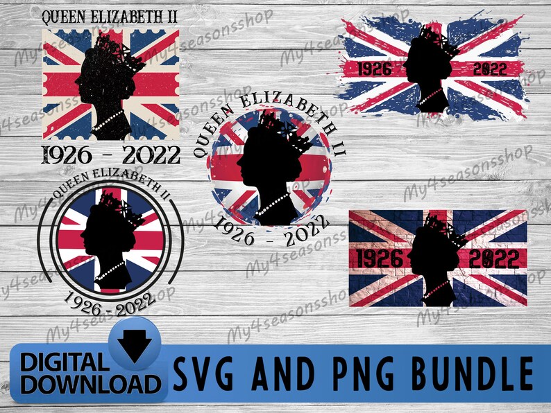 RIP Flag Queen Elizabeth SVG / PNG Long Live the Queen We - Etsy