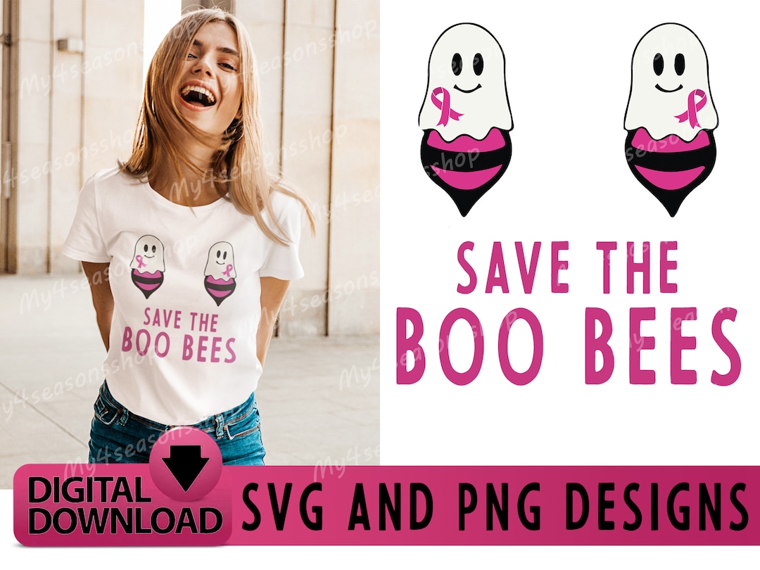 Breast Cancer Awareness Svg Save the Boo Bees Png Breast Cancer Svg and ...