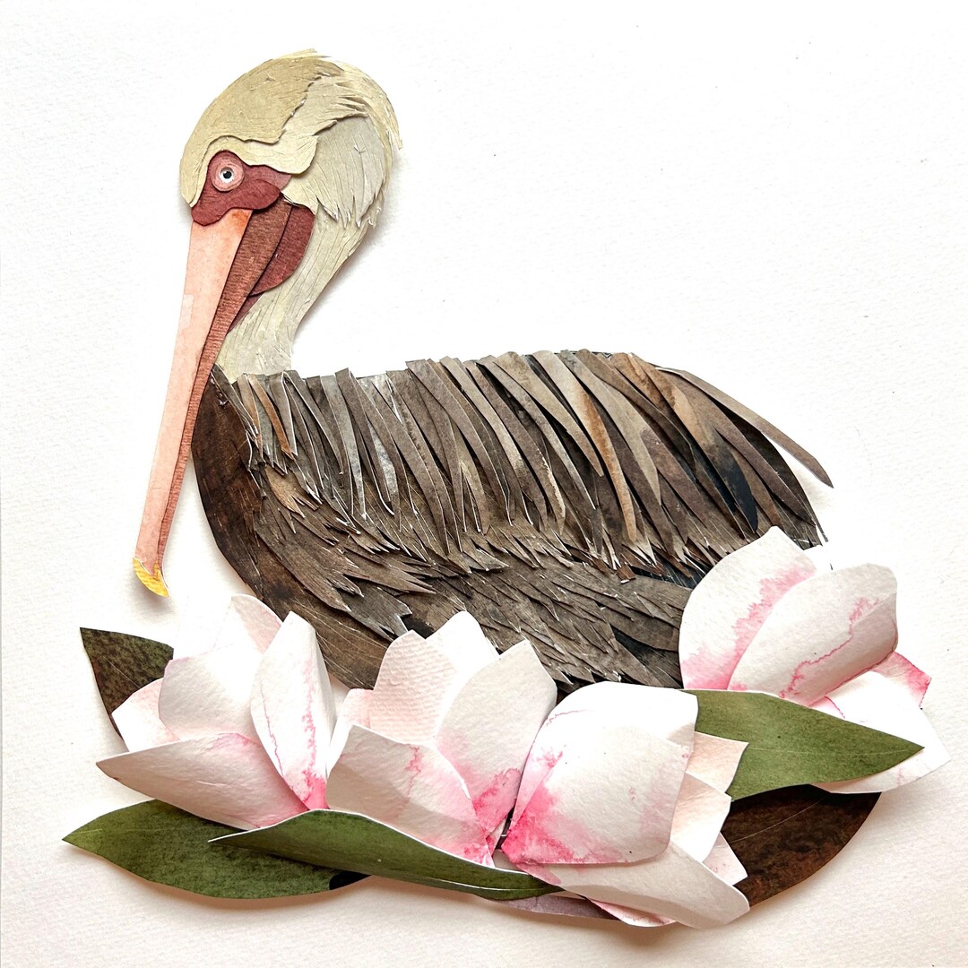 Original Framed Paper Cut Pelican/original Bird Art - Etsy