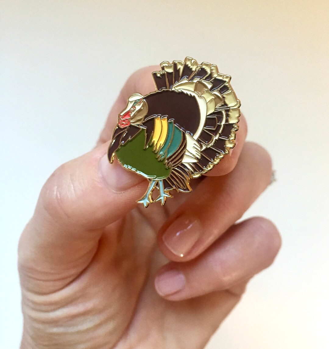 Turkey Enamel Pin/bird Jewelry - Etsy
