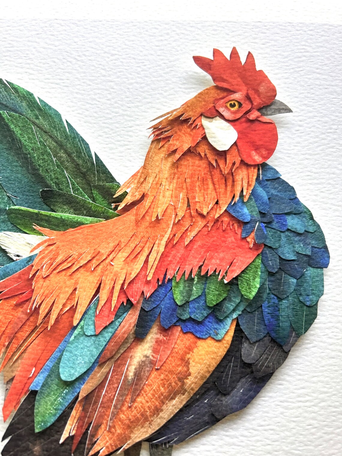 Limited Giclee Rooster Print/bird Fine Art Print - Etsy