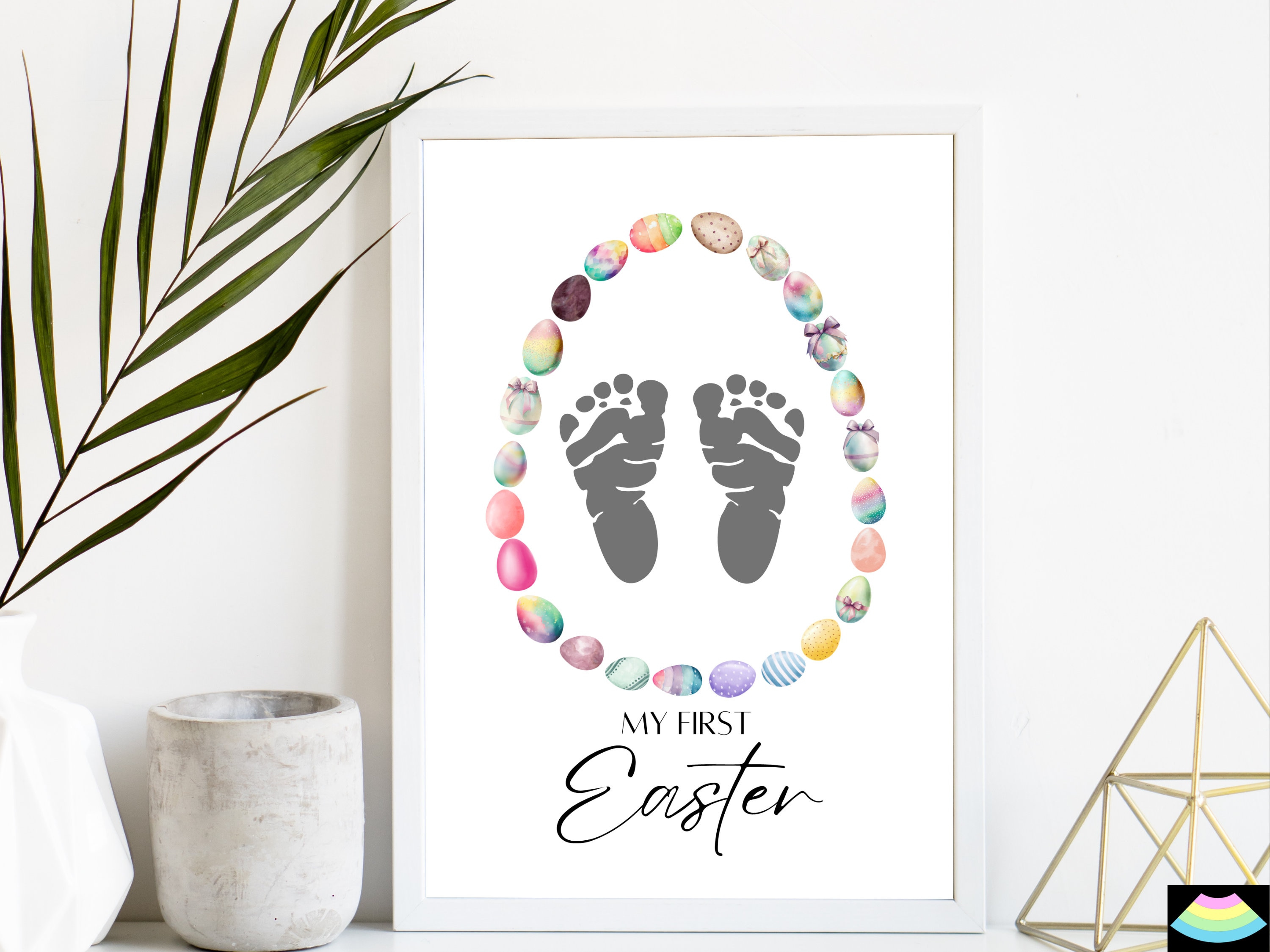 Babys First Easter Footprint Art DIY Baby Keepsake Craft, My First ...