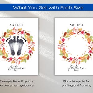Printable My First Autumn DIY Baby Footprint Arts and Craft Keepsake ...