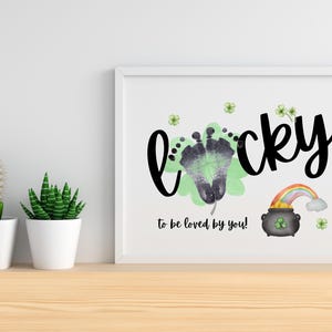 St Patrick's Day Baby Footprint Arts and Craft Keepsake | St Patricks ...