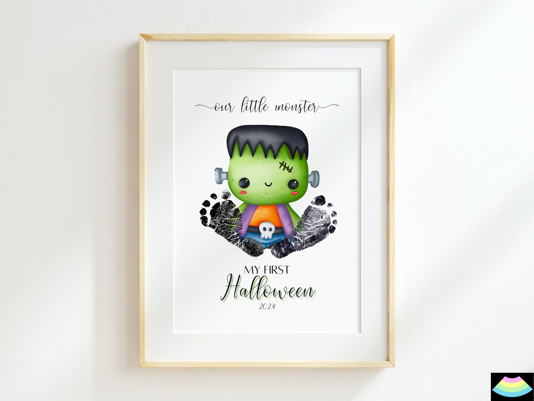 Printable Frankenstein My First Halloween Footprint Arts and Craft ...