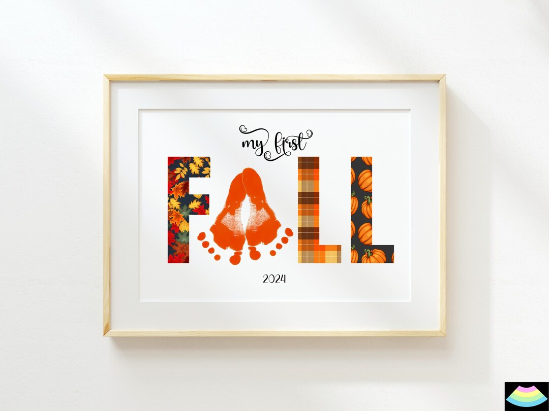 Printable My First Fall DIY Baby Footprint Arts and Craft Activity for ...