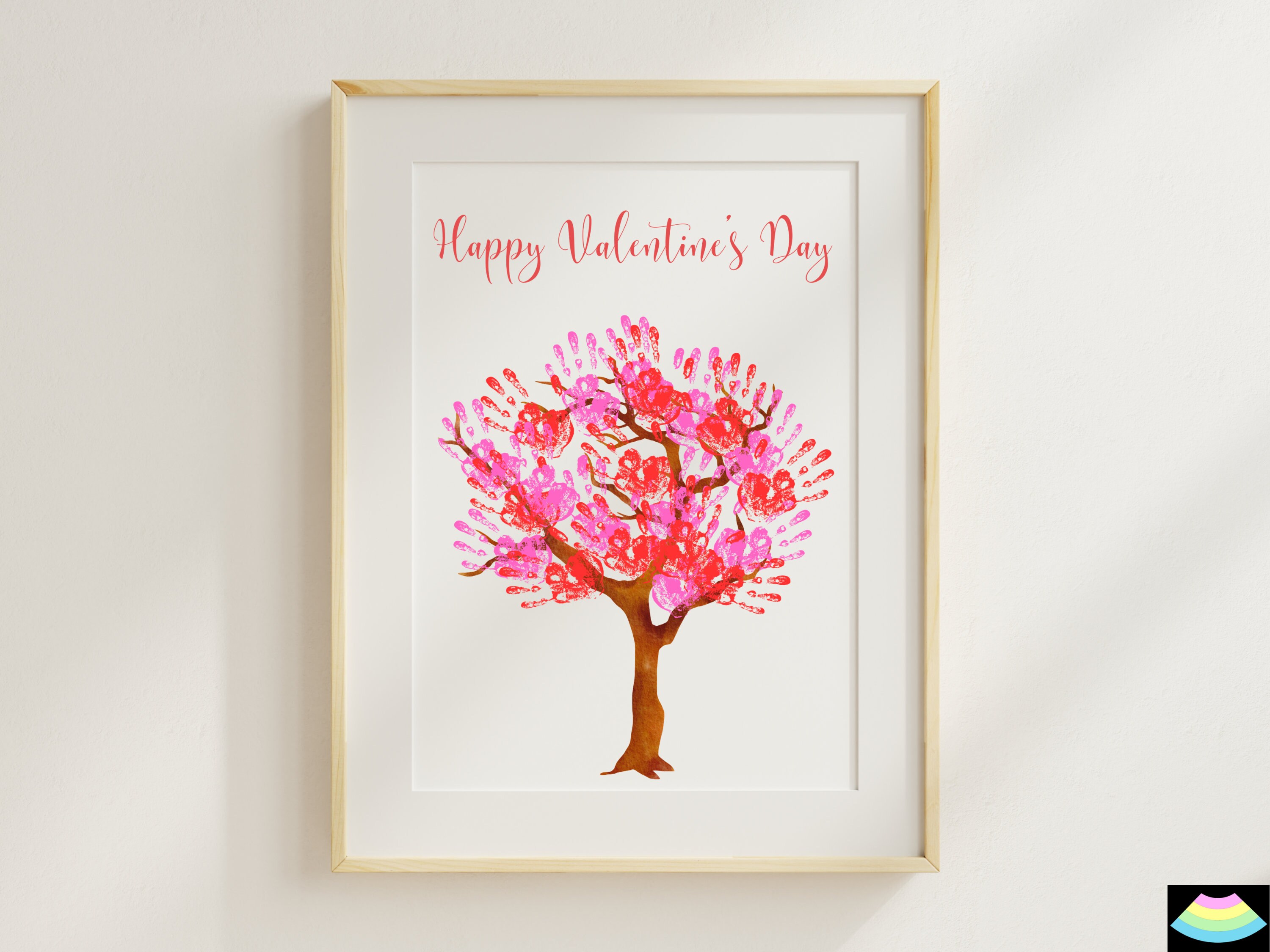 Valentines Day Handprint Art Craft for Kids, DIY Printable Activity ...