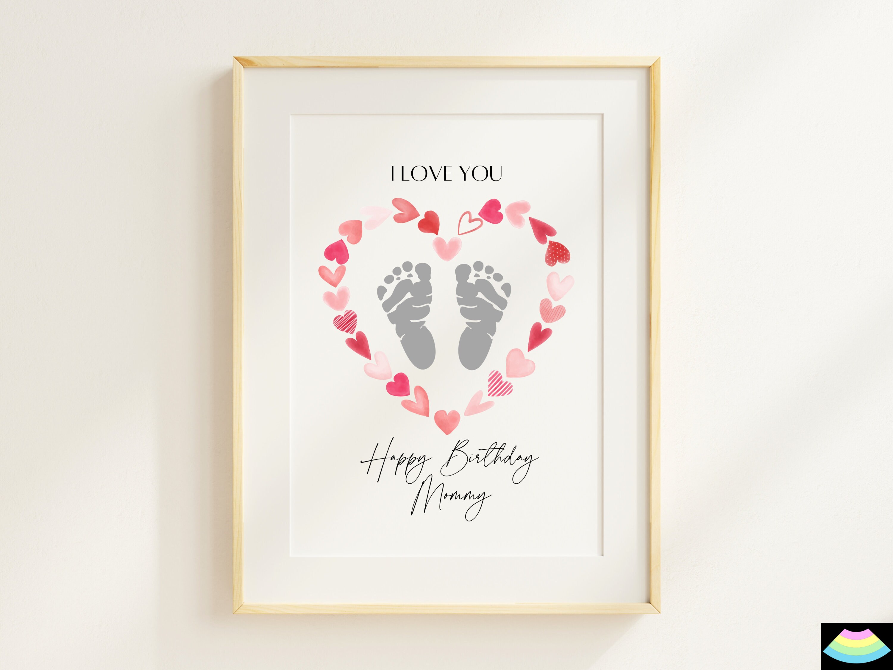 Printable Footprint Arts and Crafts Keepsake Gift for Mom's Birthday ...