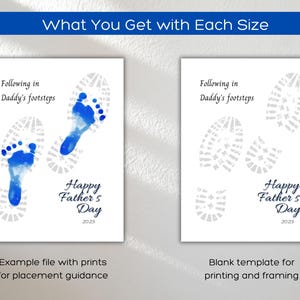 Following in Daddy's Footsteps Father's Day Footprint Printable Arts ...