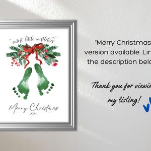 Mistletoes Footprint My First Christmas Baby Arts and Craft Keepsake ...