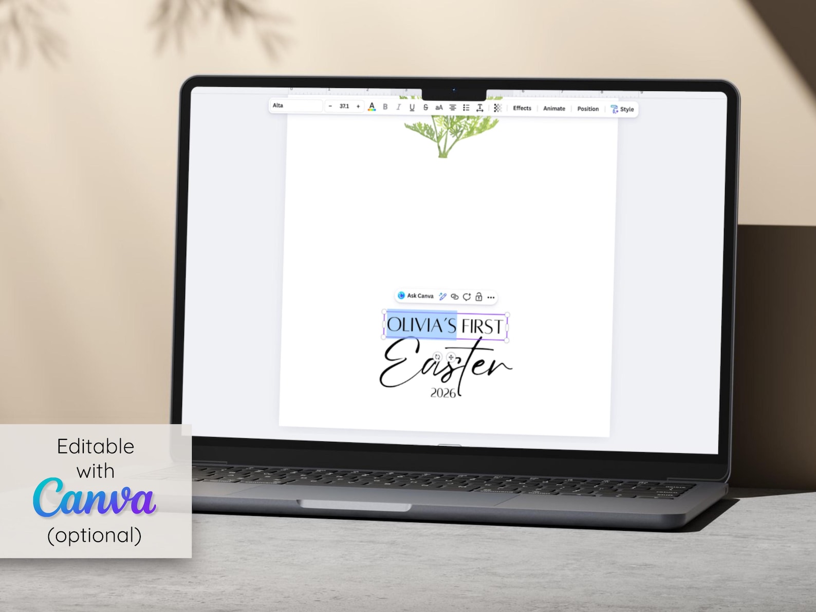 Editable Cutest Carrot in the Patch Easter Footprint Art | DIY Easter ...