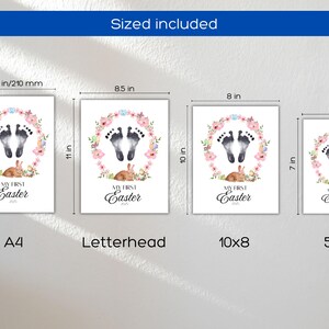 My First Easter Baby Footprint Art, Baby's 1st Easter Craft, Baby ...