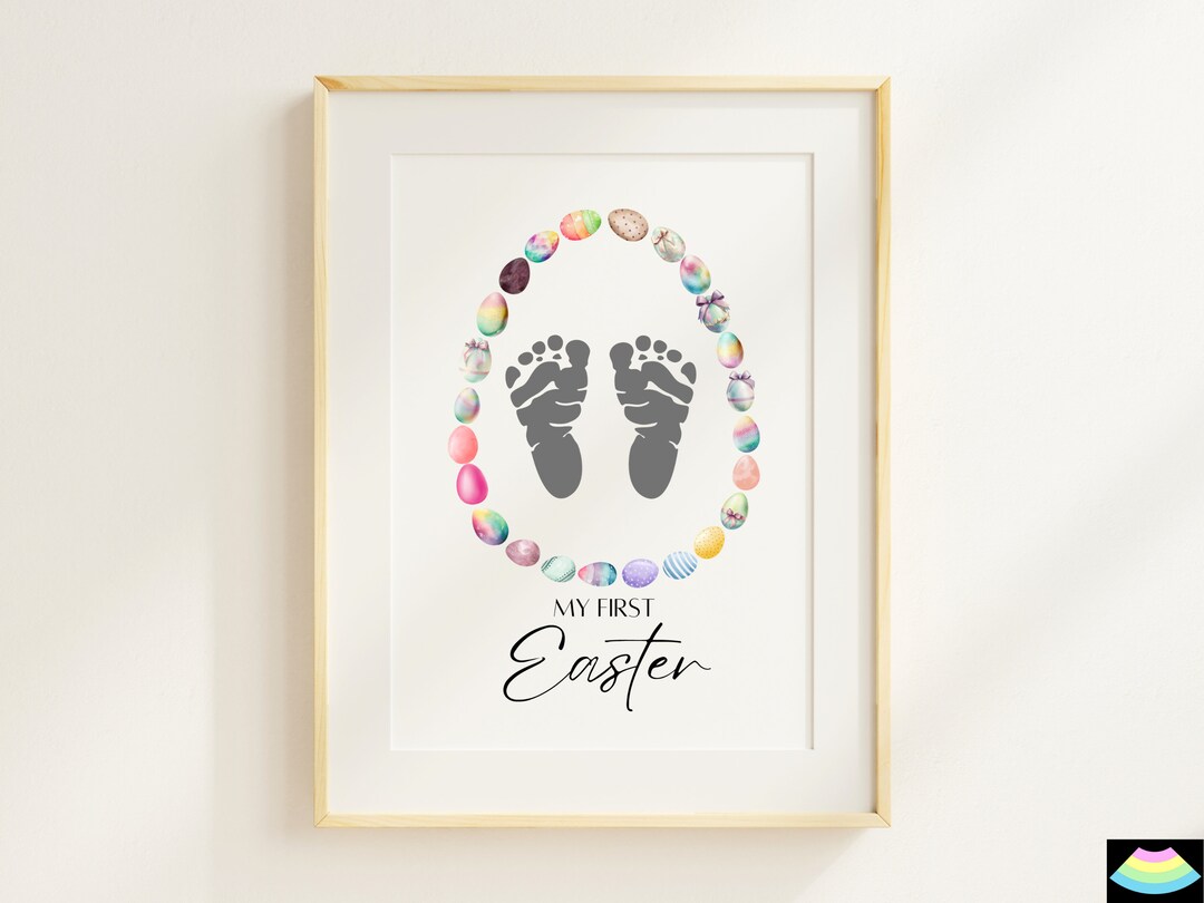 Babys First Easter Footprint Art DIY Baby Keepsake Craft, My First ...