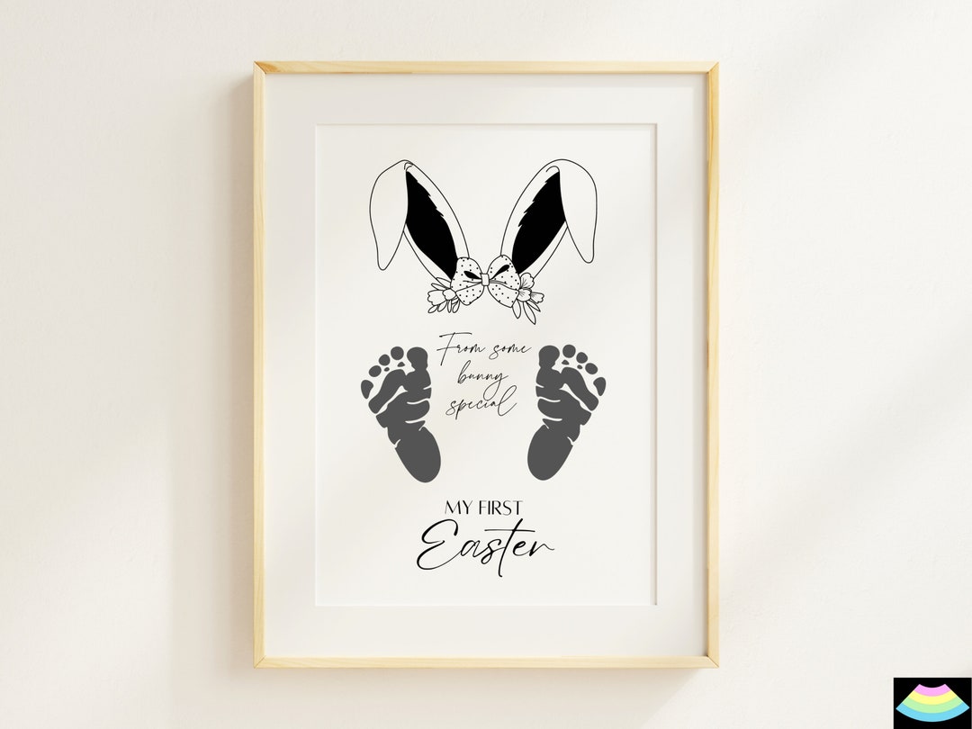 Easter Gift Footprint Art, Babys First Easter Footprint Craft Keepsake ...