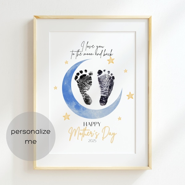 Mothers Day Footprint Art - Etsy