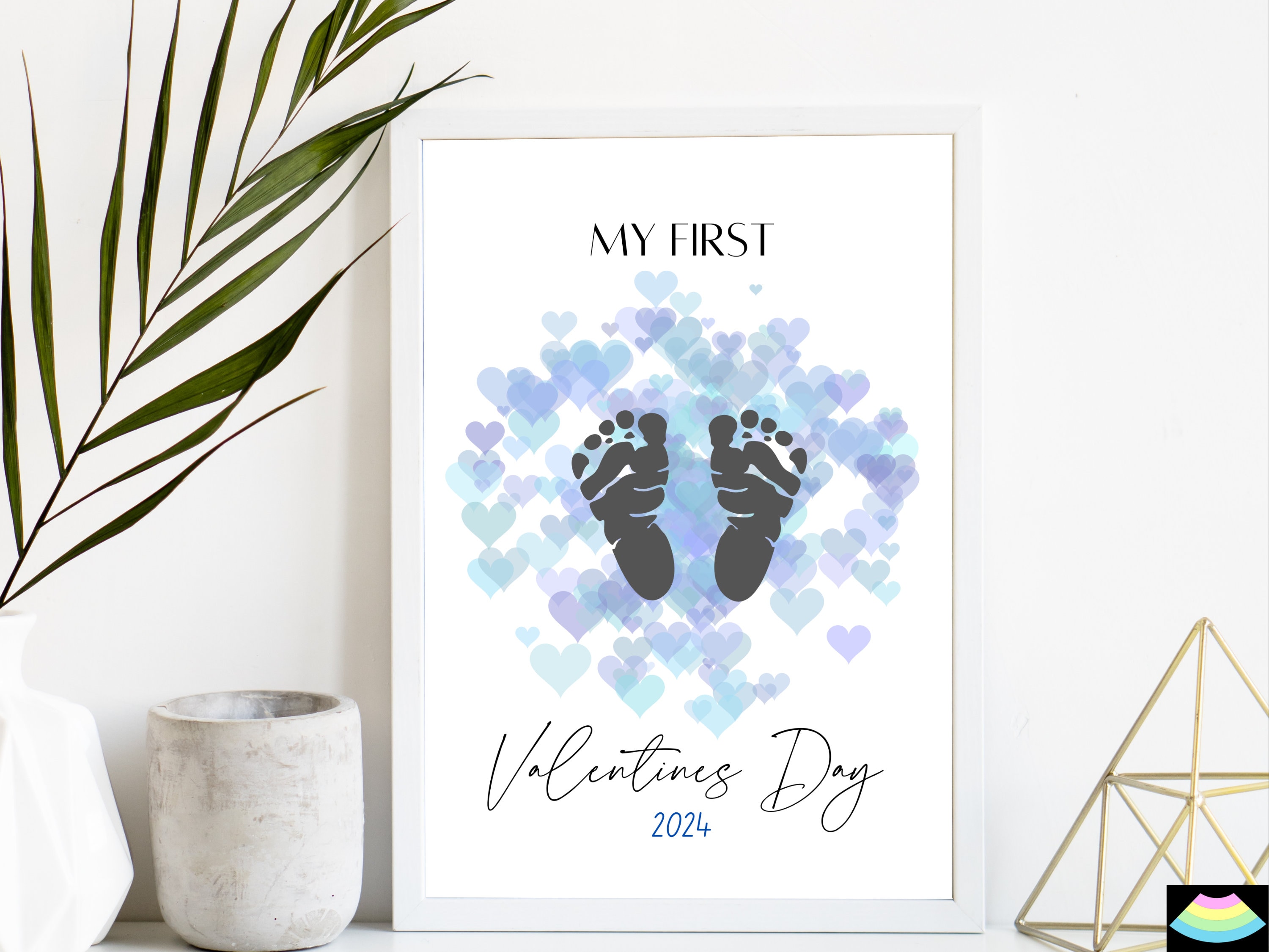 DIY Baby Keepsake Footprint Craft Babys First Valentines Day Print ...
