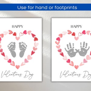 Valentines Day DIY Baby Keepsake Footprint Craft, Printable Activity ...