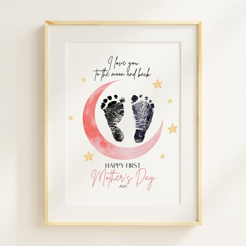 Mothers Day Footprint Art - Etsy