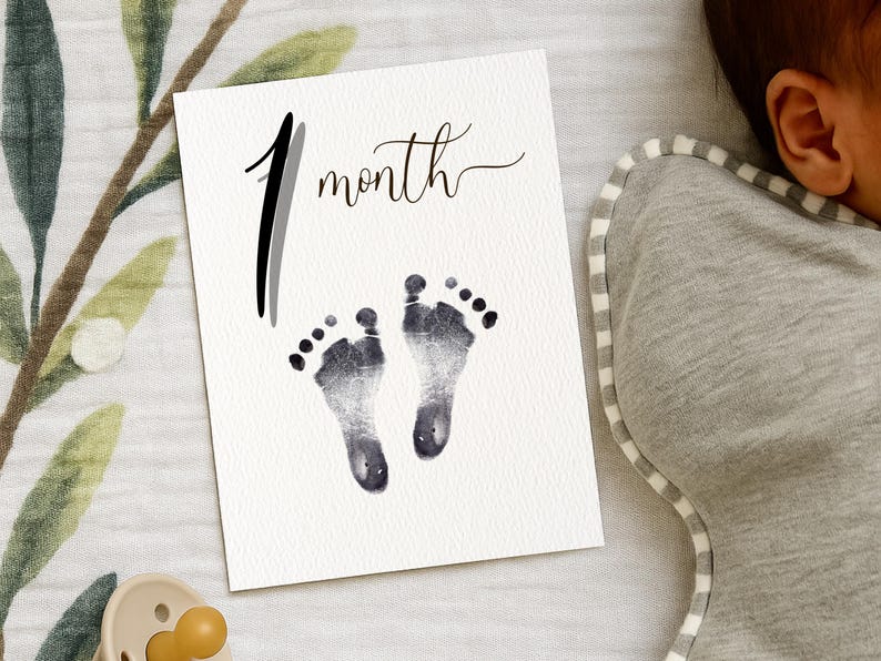 Baby Milestone Cards Digital Printable: DIY Monthly Baby Photo Prop ...