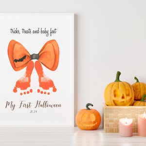 DIY My First Halloween Sign Footprint Arts and Craft Baby Keepsake ...