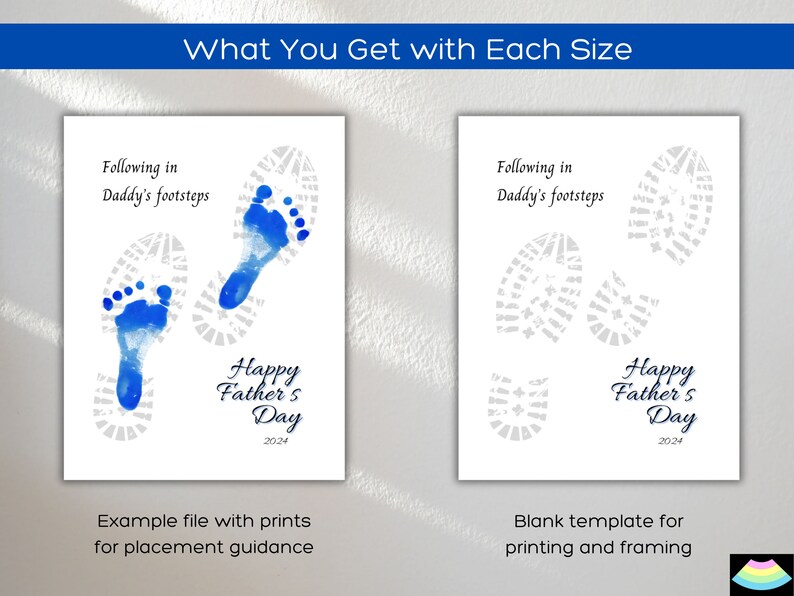 Following in Daddy's Footsteps Father's Day Baby Footprint Arts and ...
