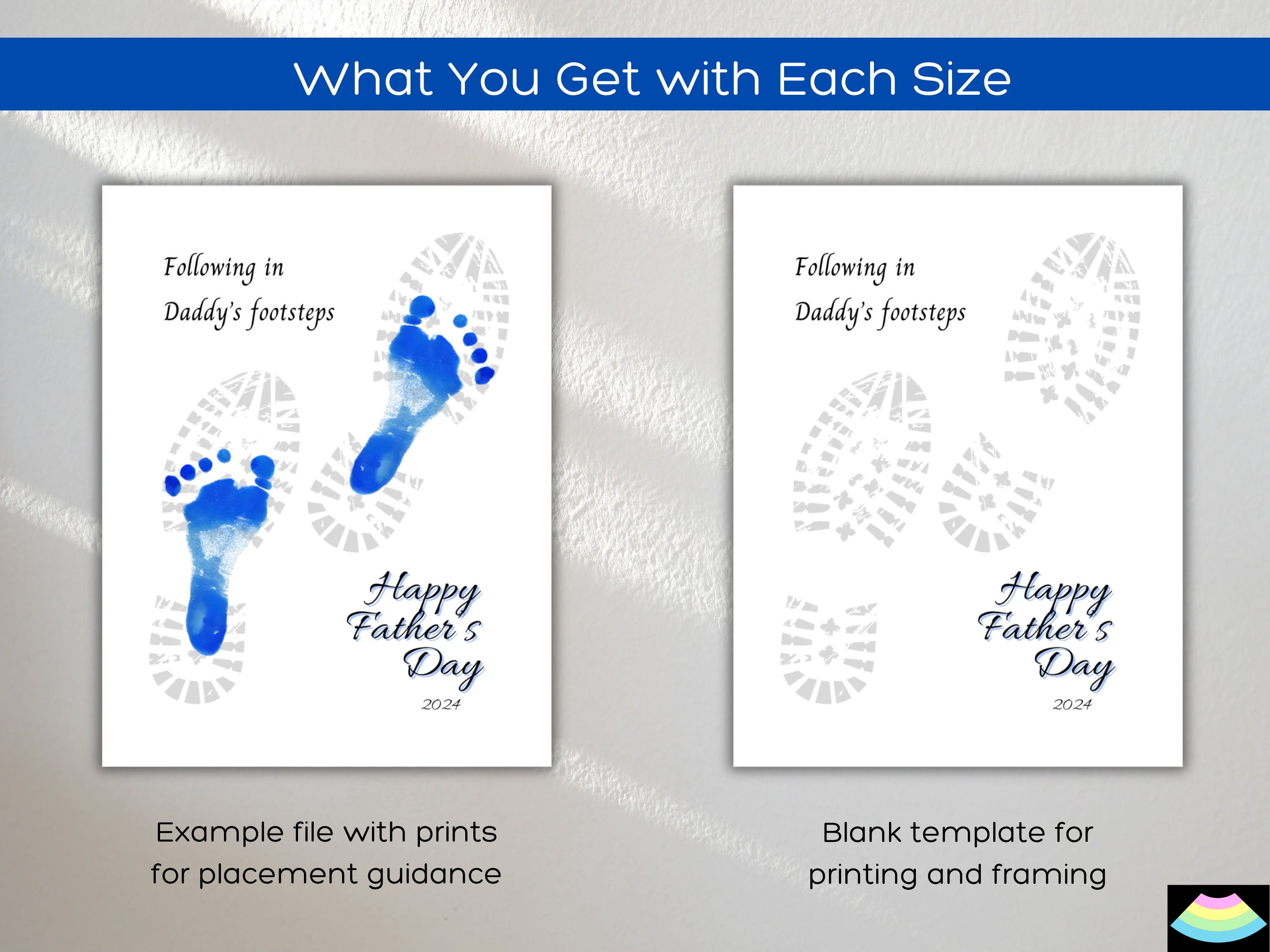 Following in Daddy's Footsteps Father's Day Baby Footprint Arts and ...