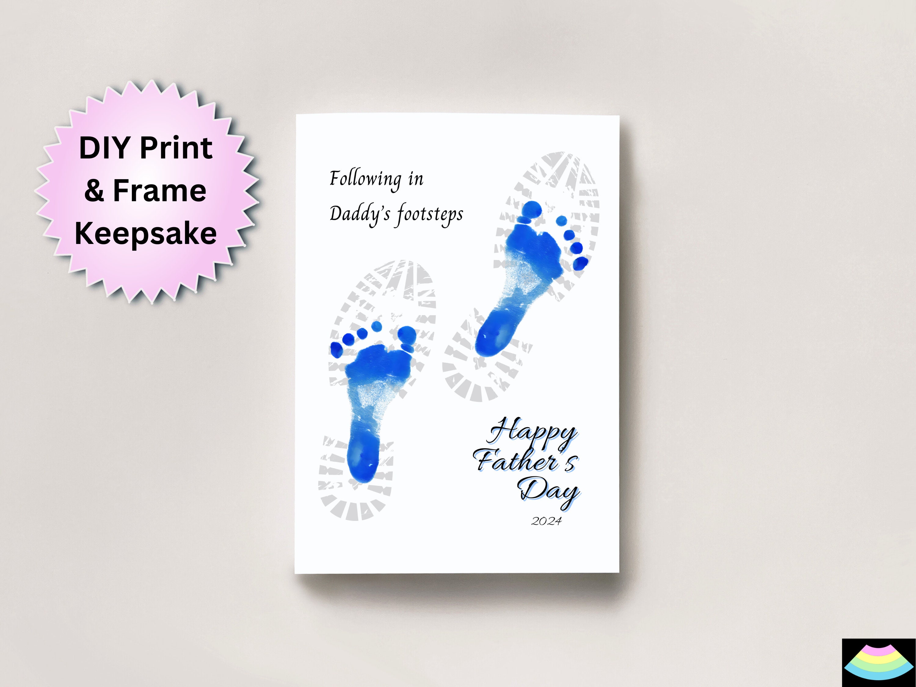 Following in Daddy's Footsteps Father's Day Baby Footprint Arts and ...