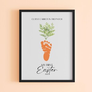 Cutest Carrot in the Patch DIY Easter Footprint Arts and Craft Baby ...