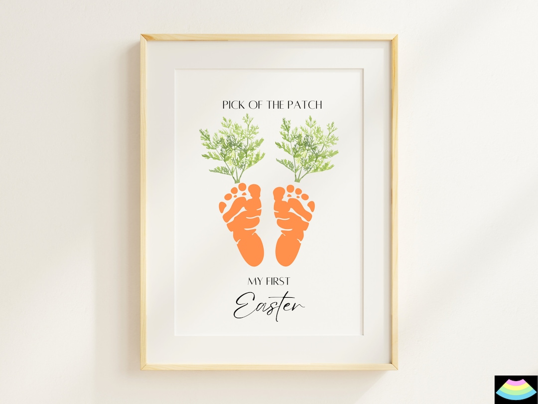 Easter DIY Baby Keepsake Footprint Craft, Babys First Print Activity ...