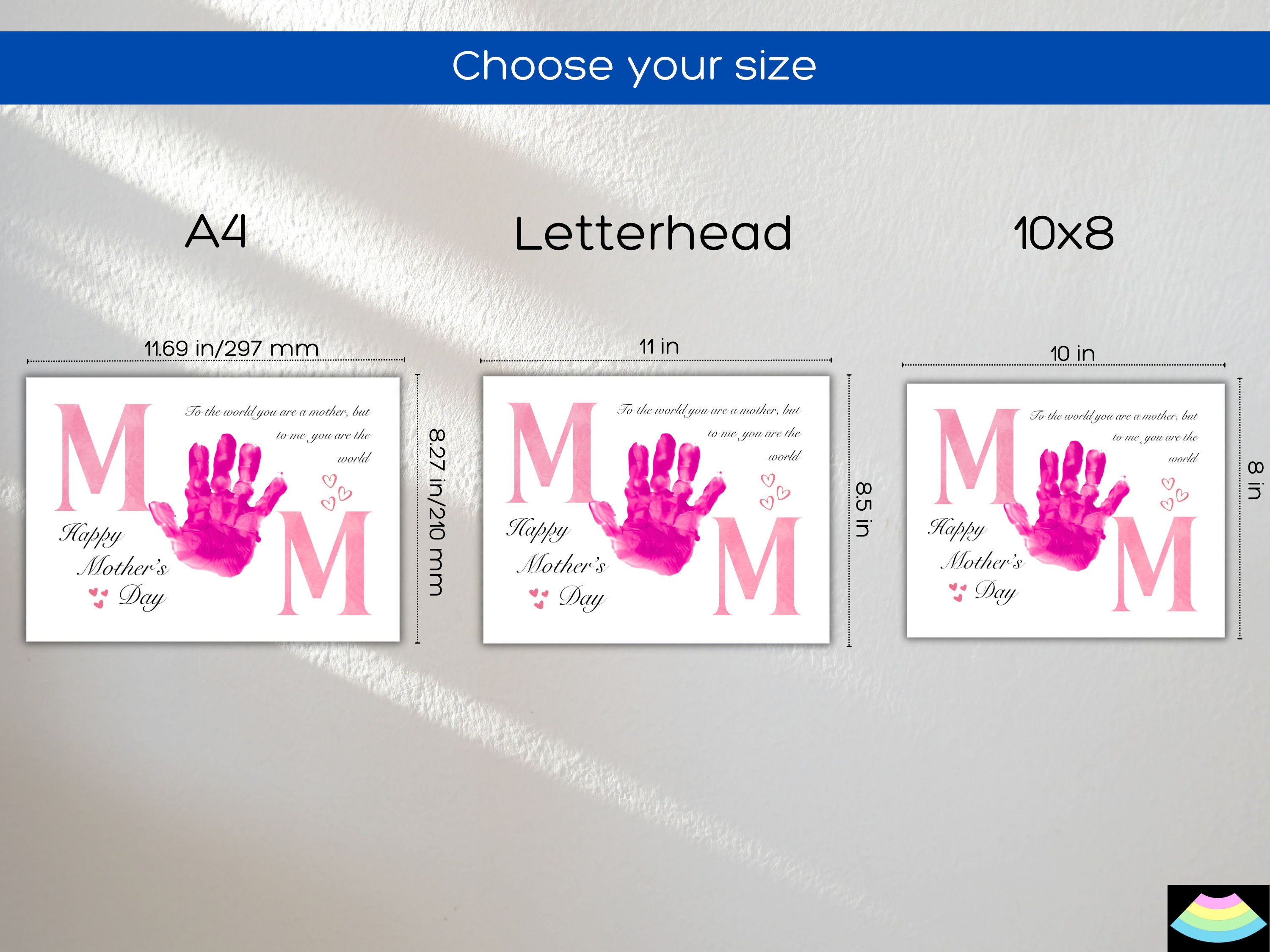 Printable Mother's Day Handprint Arts and Craft Keepsake, Preschool ...
