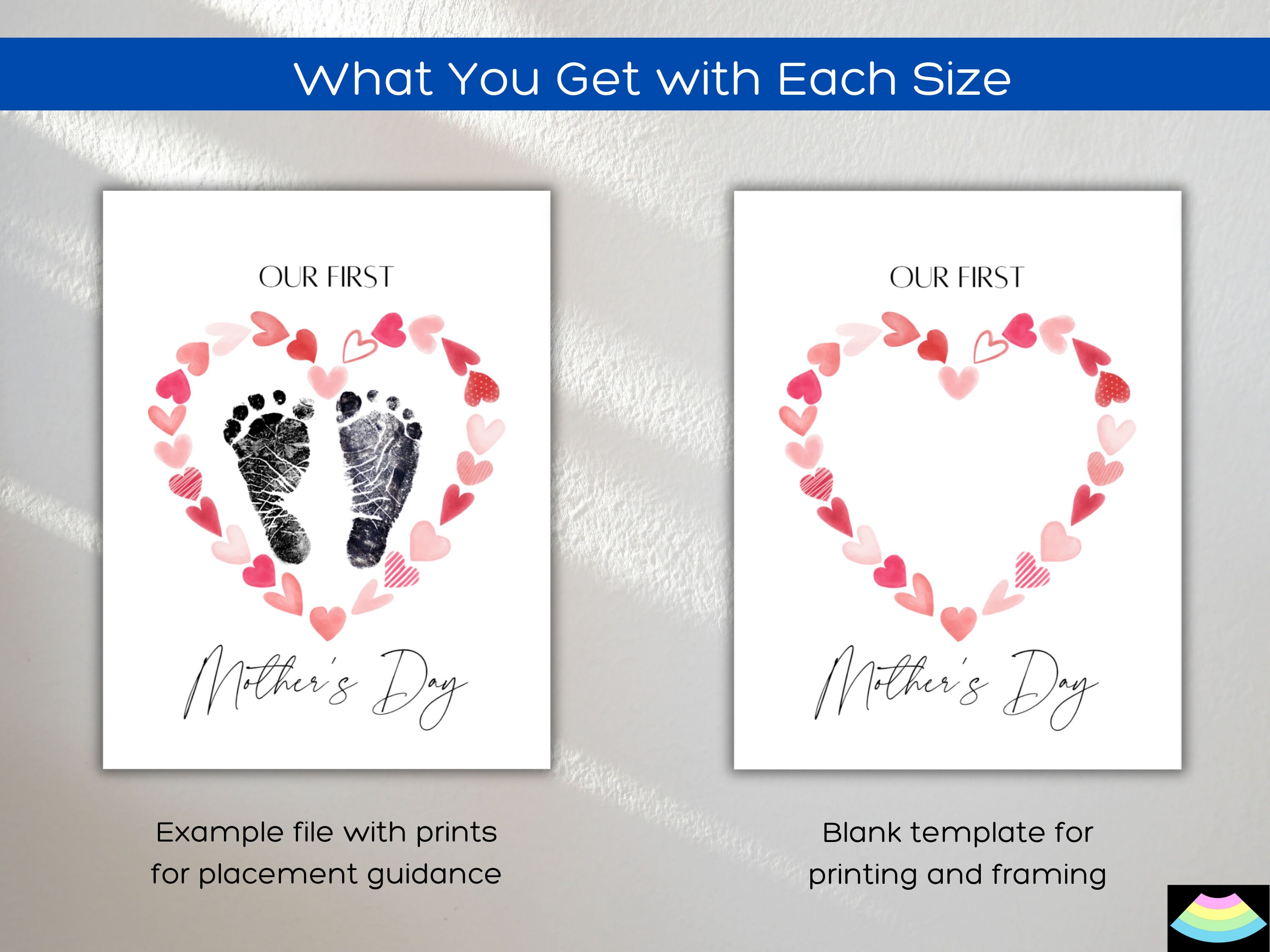 Printable Footprint Arts and Craft Keepsake Gift for First Time Mom ...