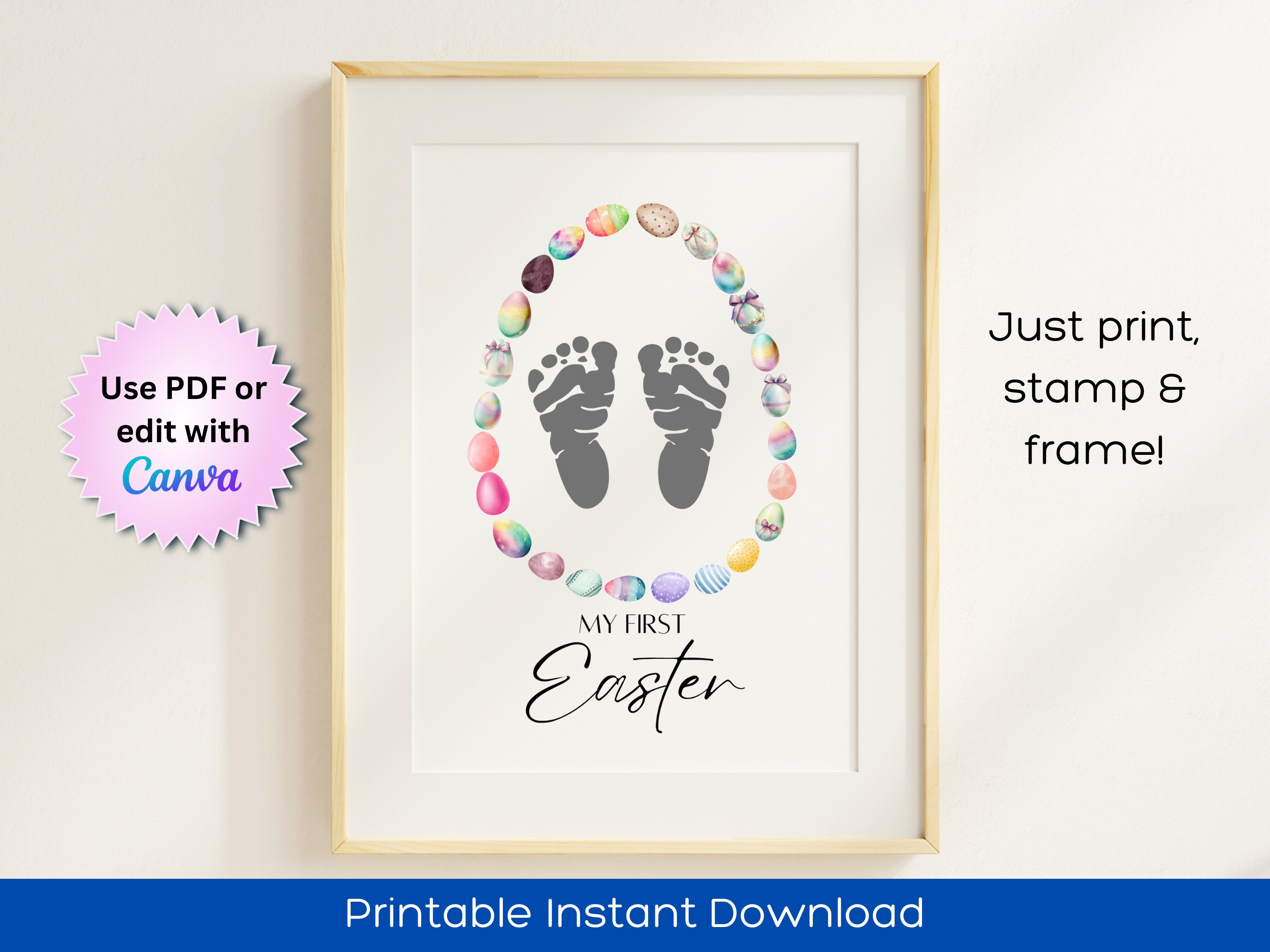 Babys First Easter Footprint Art DIY Baby Keepsake Craft, My First ...