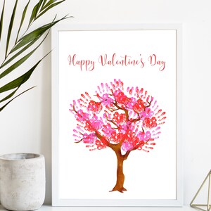 Valentines Day Handprint Art Craft for Kids, DIY Printable Activity ...
